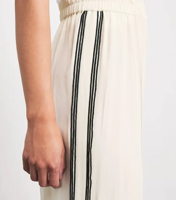 Fabiana Filippi Wide Leg Sweatpants With Contrast Piping