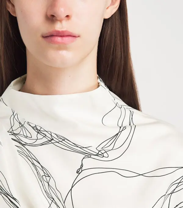 Fabiana Filippi Silk Twill Printed Blouse