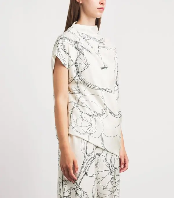 Fabiana Filippi Silk Twill Printed Blouse