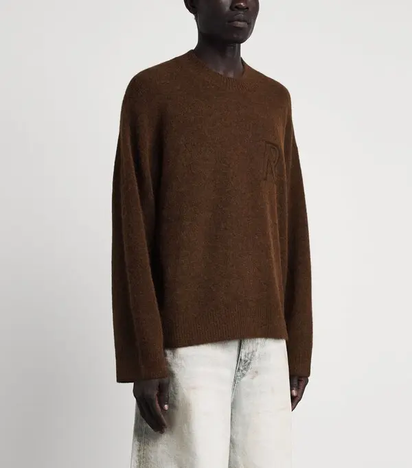 REPRESENT Wool-blend Logo Sweater - Brown