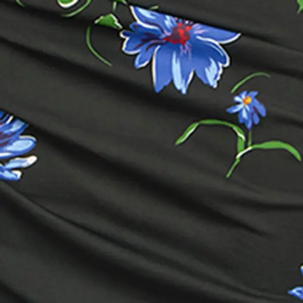 Alaïa Floral Ruched Asymmetric Midi Dress