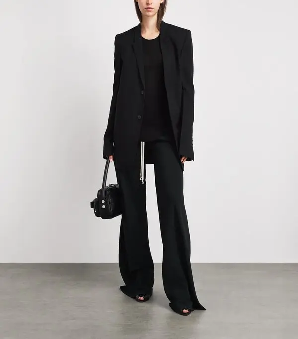 Rick Owens Wide-leg Drawstring Trousers - Black