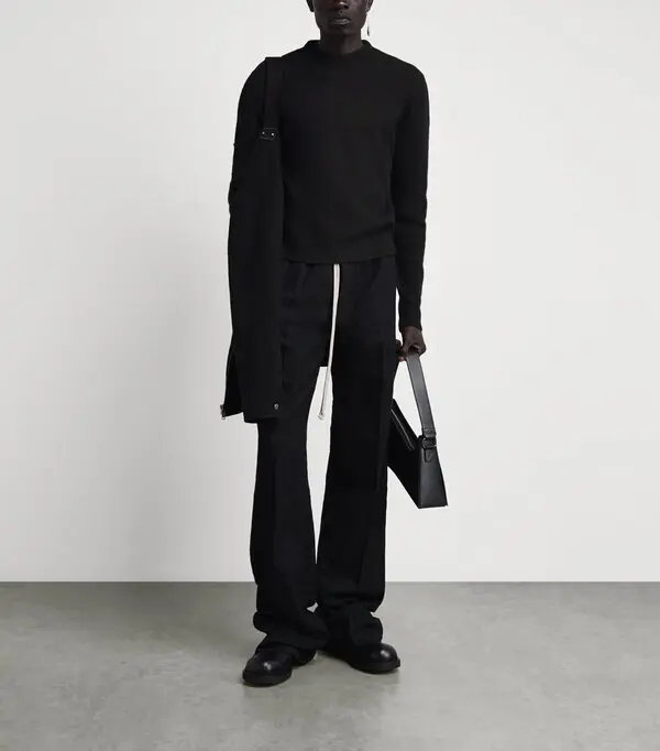 Rick Owens Cashmere Blend Crew Neck Sweater