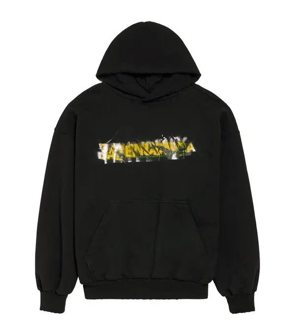 Balenciaga Cotton Messy Spray Hoodie