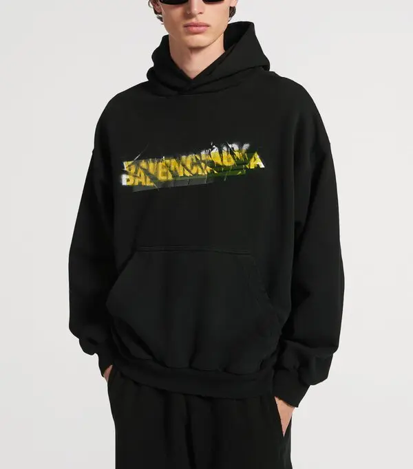 Balenciaga Cotton Messy Spray Hoodie