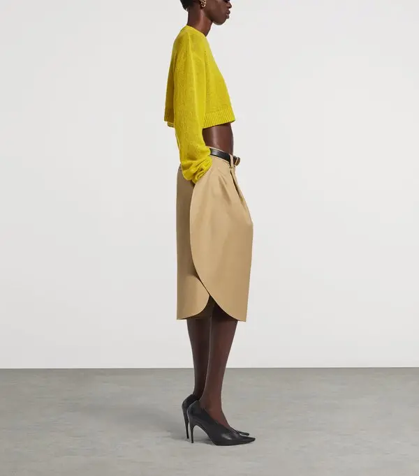 Balenciaga Cashmere Crew-neck Cropped Sweater