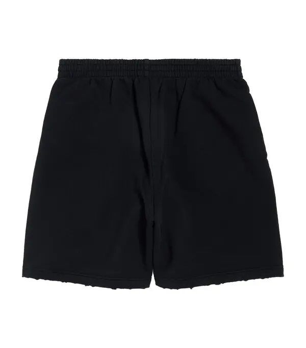 Balenciaga Cotton Messy Spray Logo Shorts