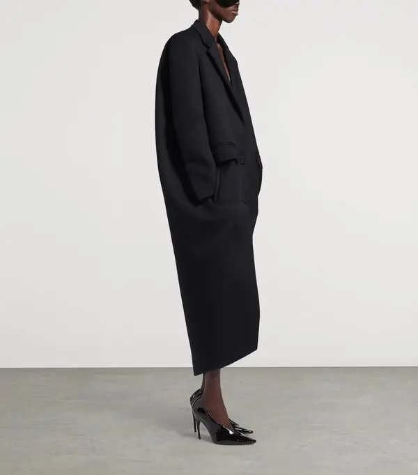 Balenciaga Wool Long Trench Coat