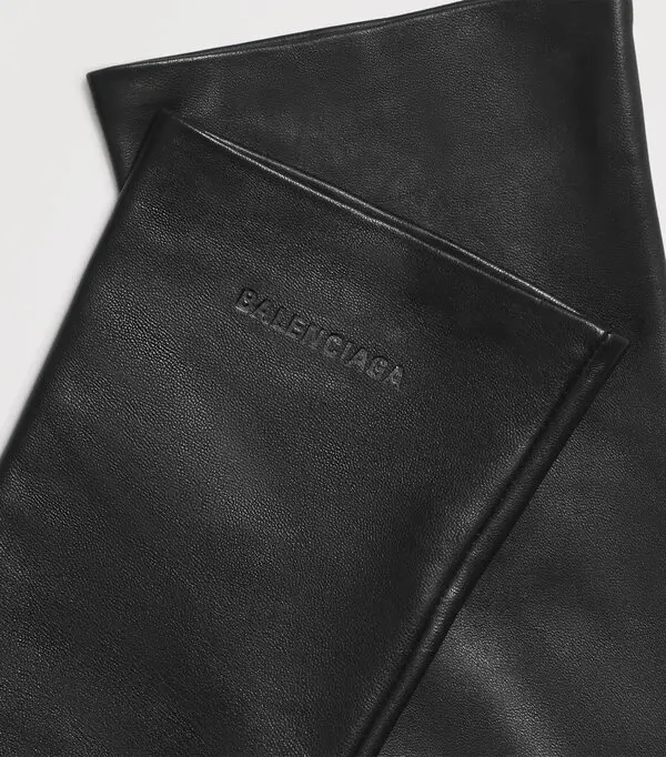 Balenciaga Leather Long Gloves