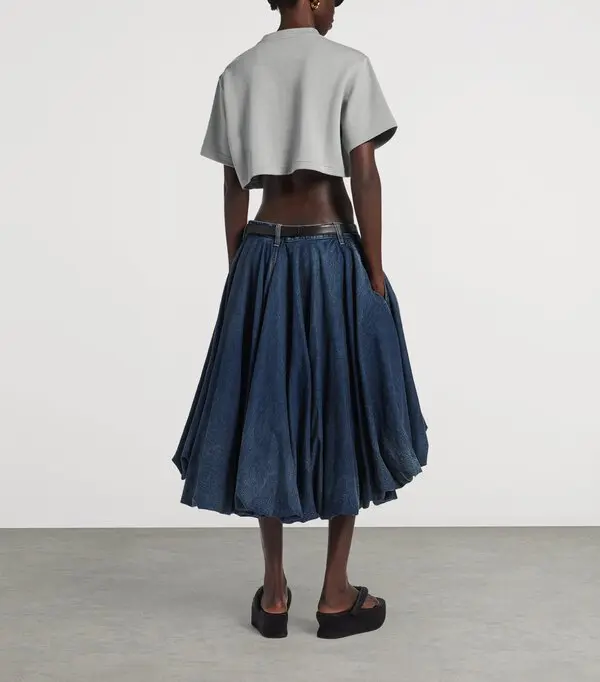 Balenciaga Cotton-blend Cropped T-shirt