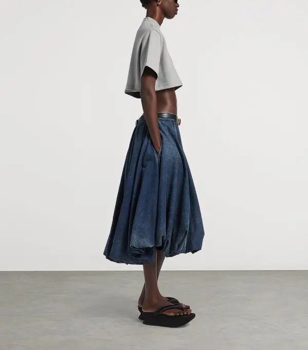 Balenciaga Cotton-blend Cropped T-shirt