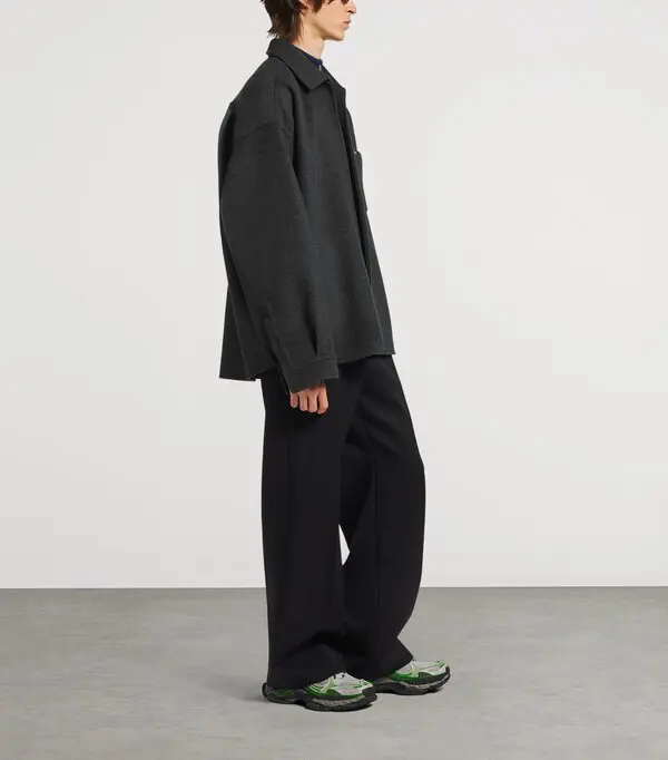 Balenciaga Wool Oversized Zip-up Overshirt