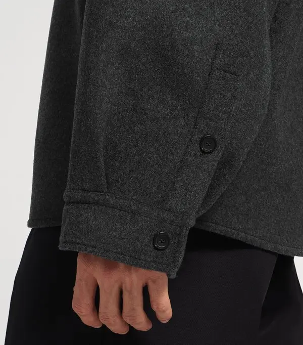 Balenciaga Wool Oversized Zip-up Overshirt