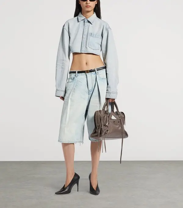 Balenciaga Cropped Denim Shirt