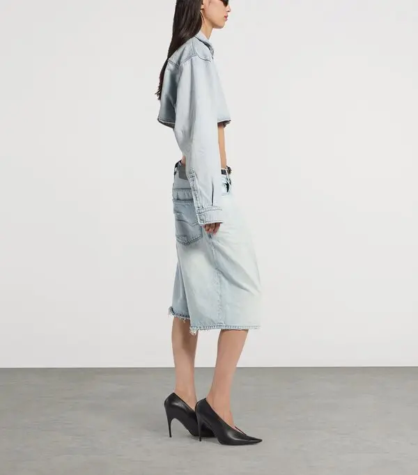 Balenciaga Cropped Denim Shirt