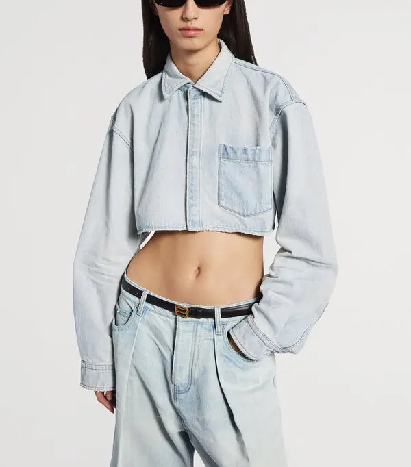 Balenciaga Cropped Denim Shirt