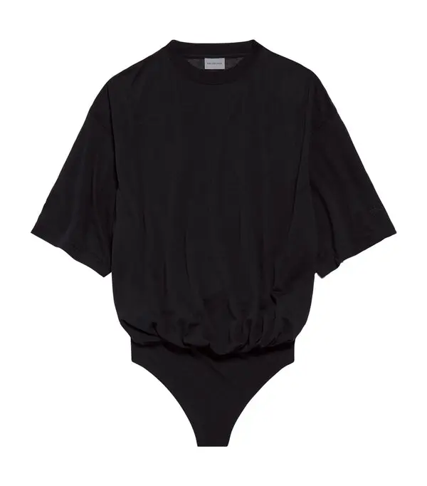 Balenciaga Cotton-blend T-shirt Bodysuit - Black
