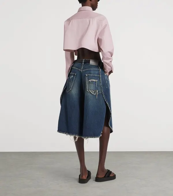 Balenciaga Cotton-silk Cropped Shirt