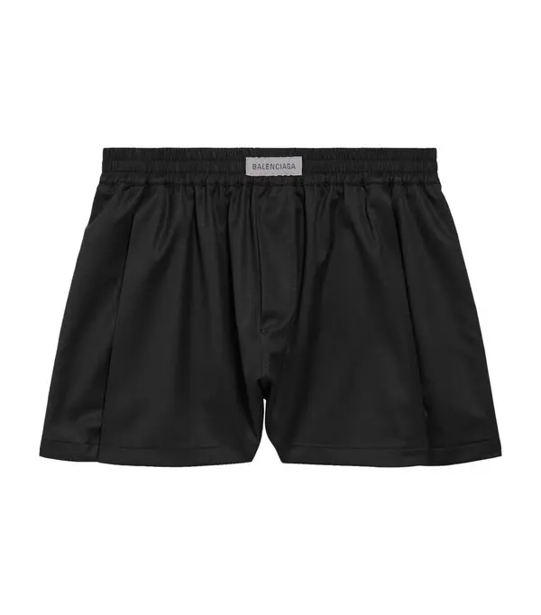 Balenciaga Wool-blend Boxer-style Shorts