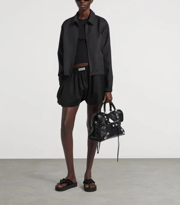 Balenciaga Wool-blend Boxer-style Shorts