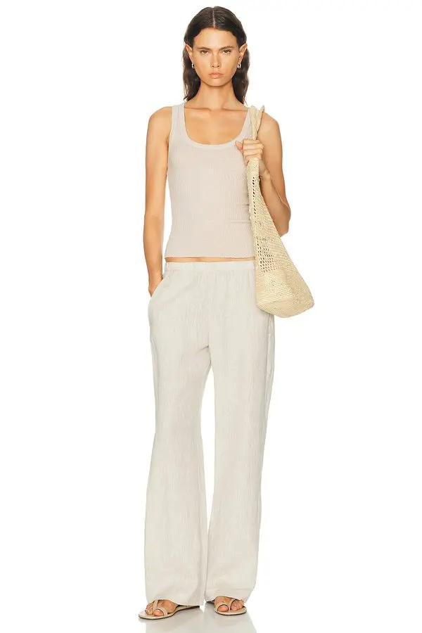 Enza Costa Rib Crop Tank Top