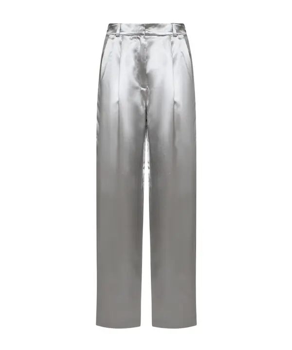 LOULOU STUDIO Vione Silk-blend Trousers