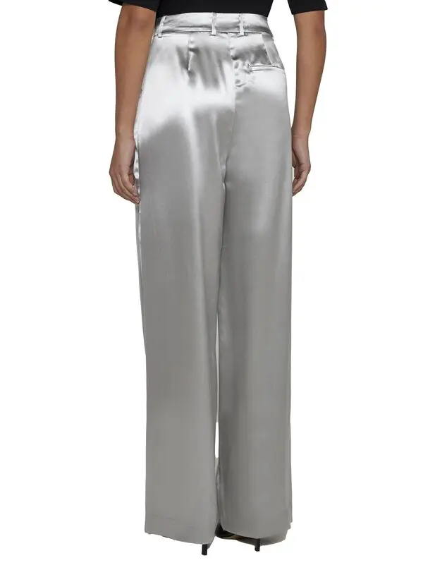 LOULOU STUDIO Vione Silk-blend Trousers