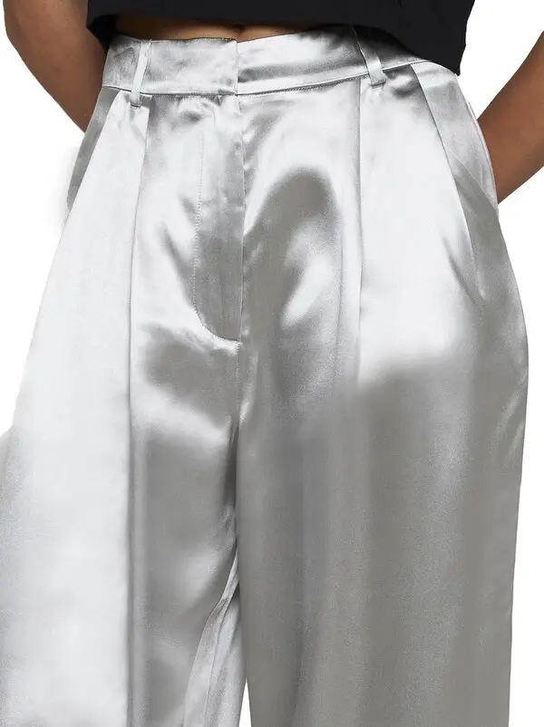 LOULOU STUDIO Vione Silk-blend Trousers