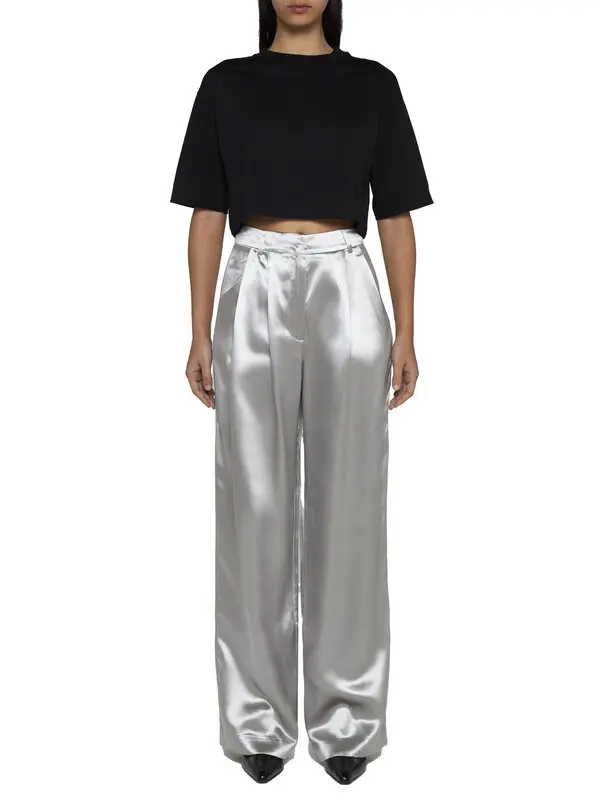 LOULOU STUDIO Vione Silk-blend Trousers