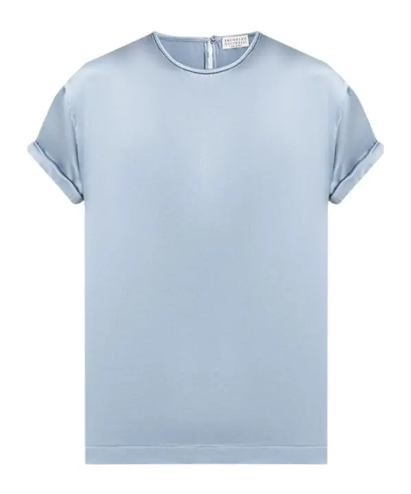 Brunello Cucinelli Round Neck Short Sleeve T-shirt