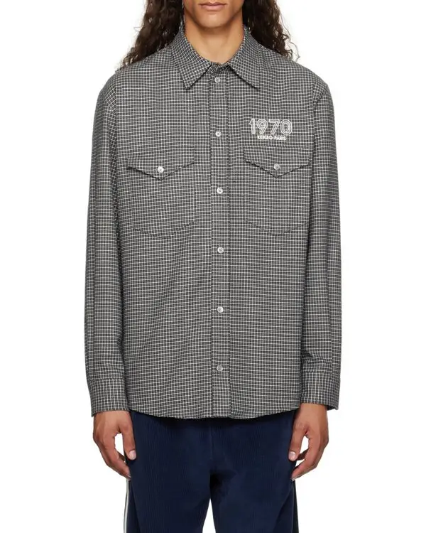 Kenzo Logo Detaile Plaid Shirt