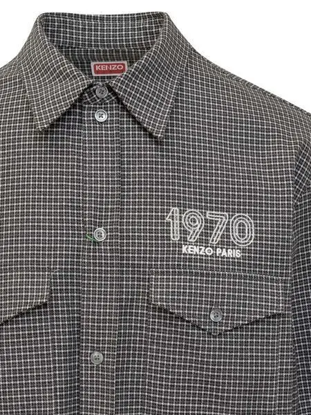 Kenzo Logo Detaile Plaid Shirt
