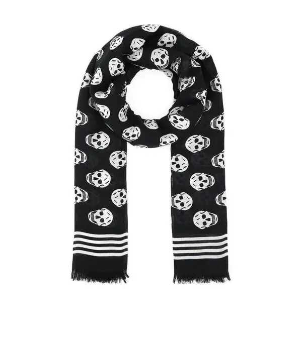 Alexander McQueen Biker Skull Scarf