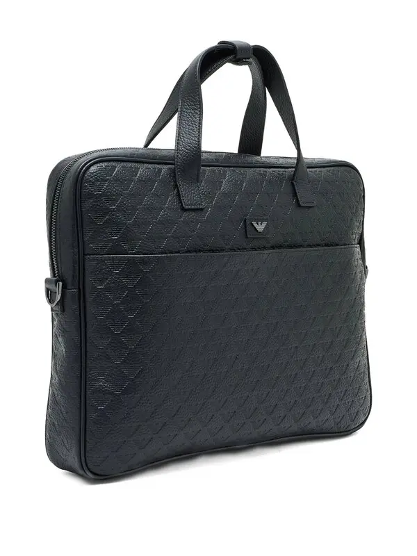 Emporio Armani Logo Debossed Briefcase