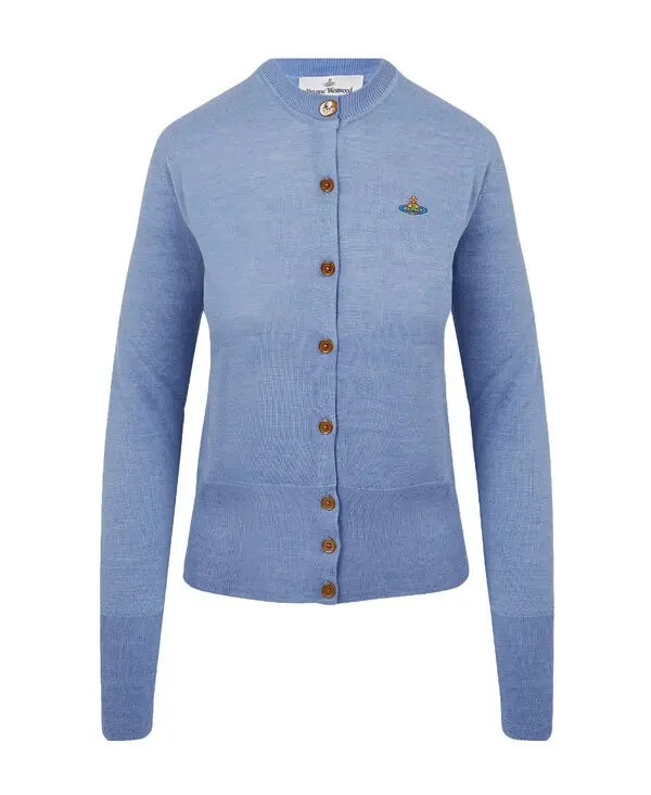 VIVIENNE WESTWOOD Bea Orb Embroidered Cardigan - Blue