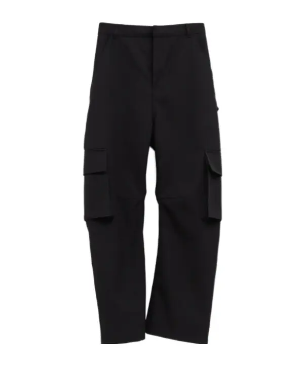 Balenciaga Workwear Wool Cargo Pants - Black