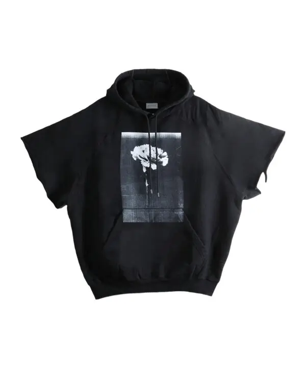 Balenciaga The Song Of The Highest Tower Cut-off Sleeve Hoodie - Black
