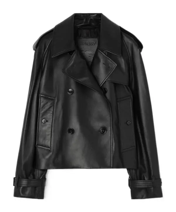 Burberry Mayfair Cropped Trench Coat - Black