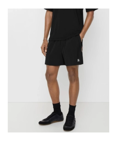 Burberry Stretch Nylon Shorts With Check Trim
