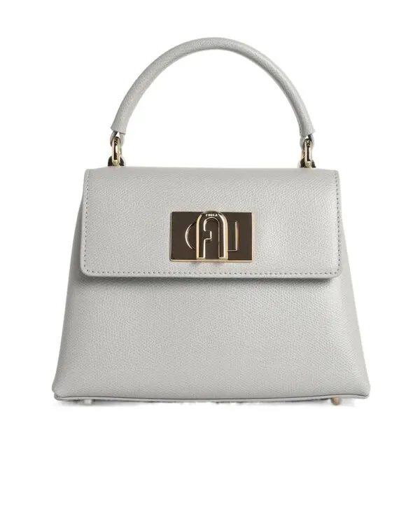 Furla 1927' Crystal Leather Mini Handbag - Gray