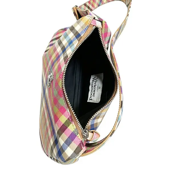 VIVIENNE WESTWOOD Heather Check Wool Kate Shoulder Bag