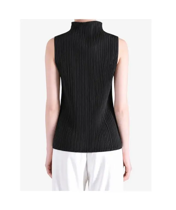 PLEATS PLEASE BY ISSEY MIYAKE Basic Sleeveless Turtleneck Top