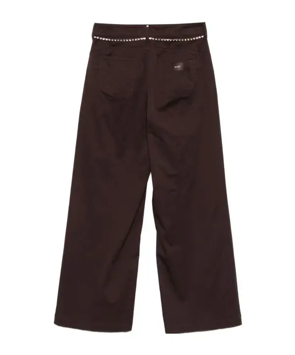 Liu Jo High Waist Flared Jeans With Embellished Belt