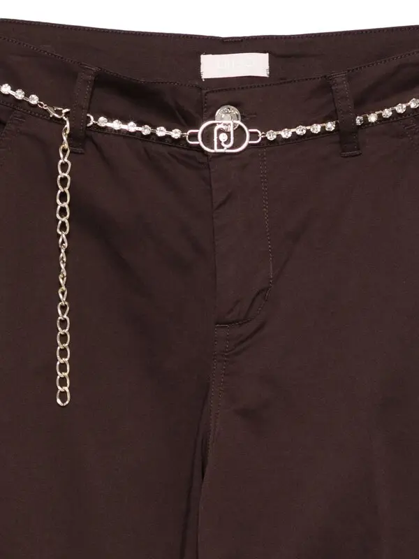 Liu Jo High Waist Flared Jeans With Embellished Belt
