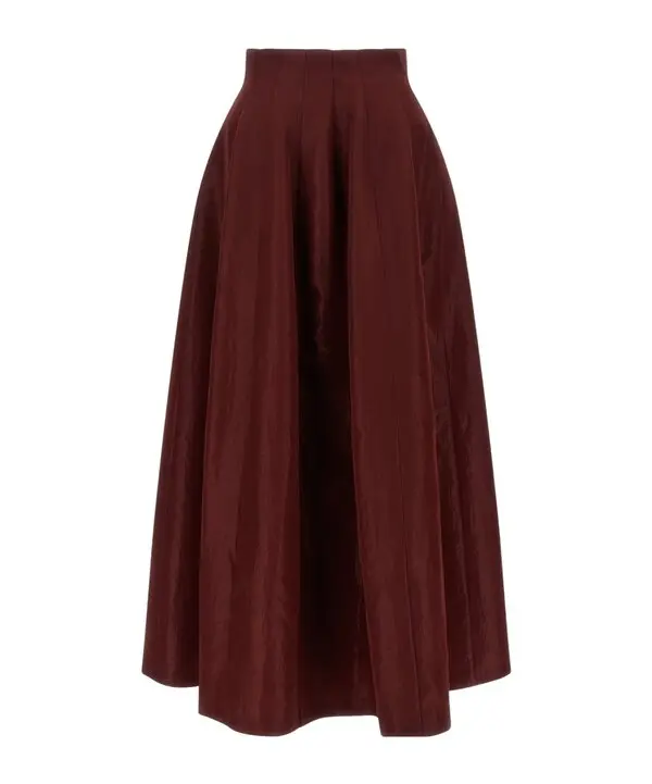 Alberta Ferretti A-line Midi Skirt - Red
