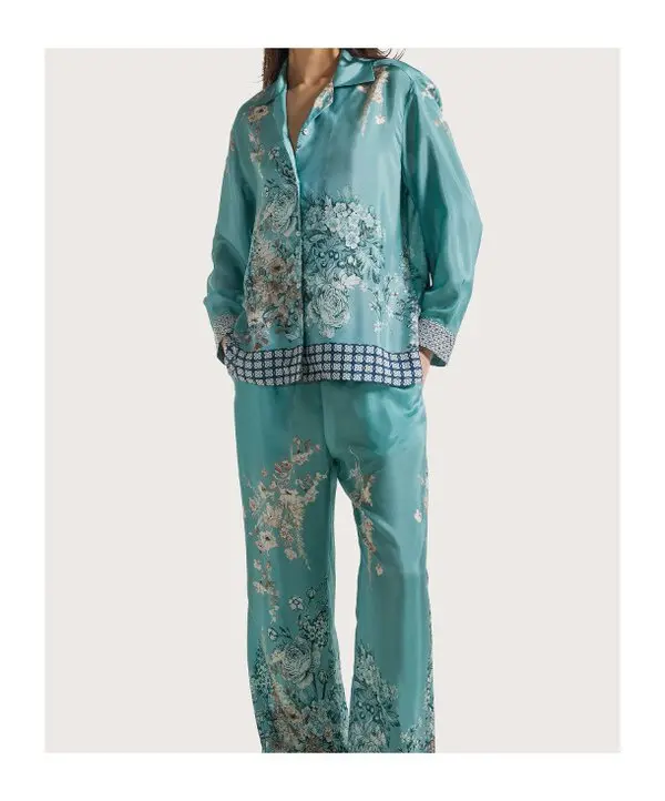 Seventy Printed Floral Silk Long-sleeve Shirt