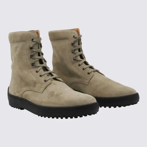 TOD'S Suede Combat Boots
