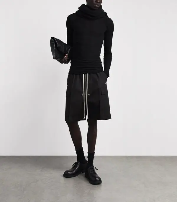 Rick Owens Stretch-cotton Cargobelas Shorts
