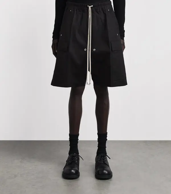 Rick Owens Stretch-cotton Cargobelas Shorts