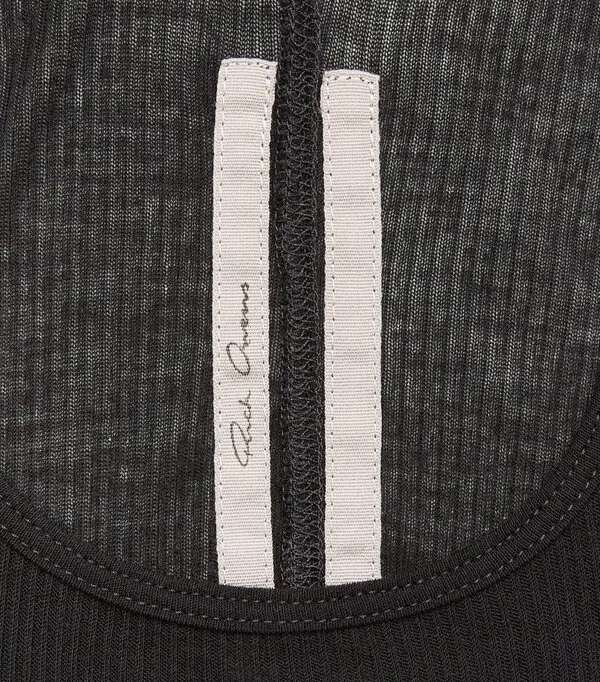 Rick Owens Basic Rib Tank Top - Black